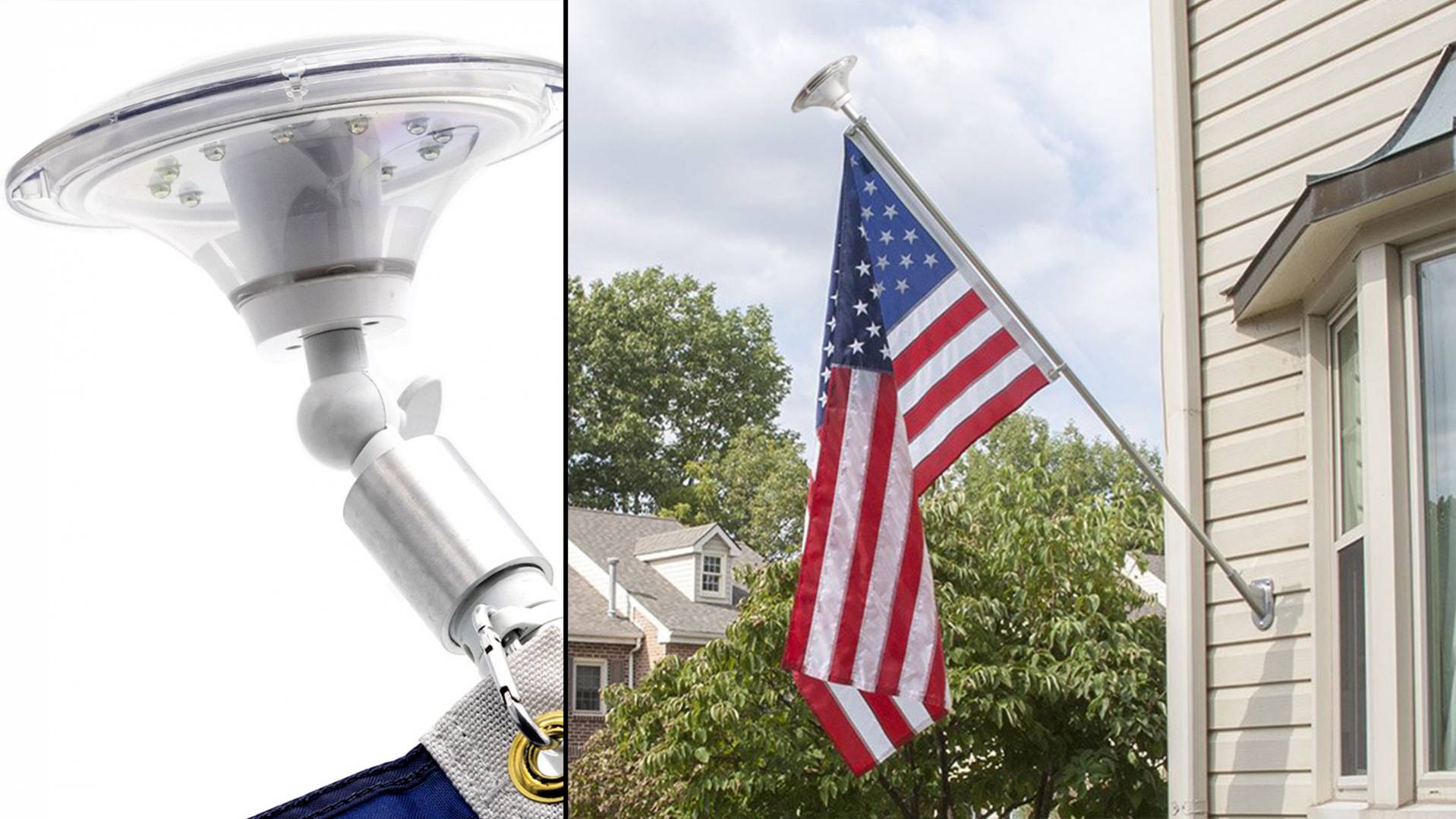 Led Lighted Flag Pole | Shelly Lighting